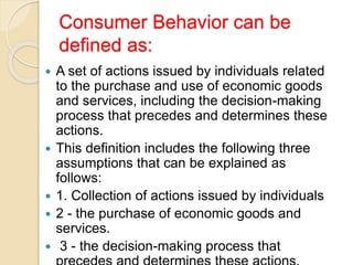 Consomer behevior 1 | PPT