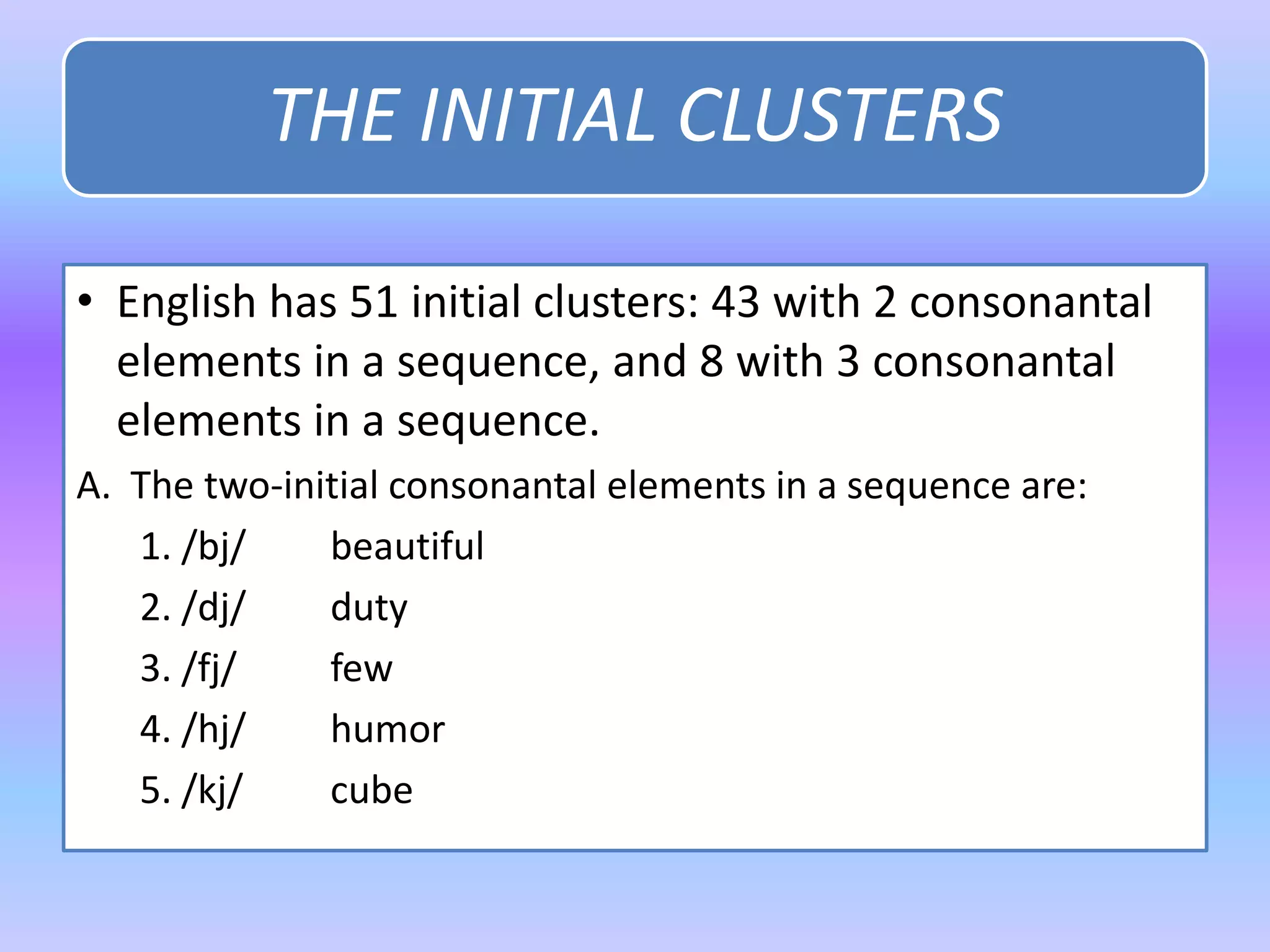 Materi Consonantal element sequences | PPT