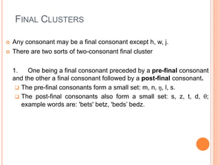Consonant Clusters | PPTX