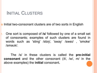 Consonant Clusters | PPTX