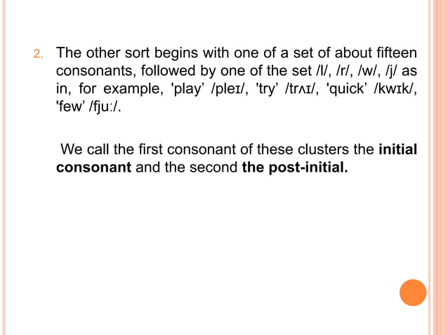 Consonant Clusters | PPTX
