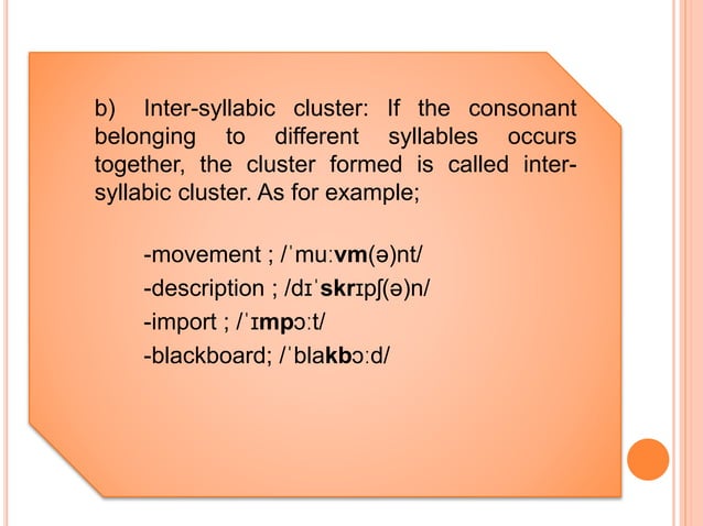 Consonant Clusters | PPT