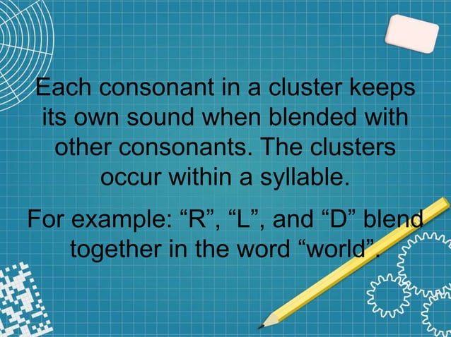 Consonant Clusters: Phonics Lesson | PPTX