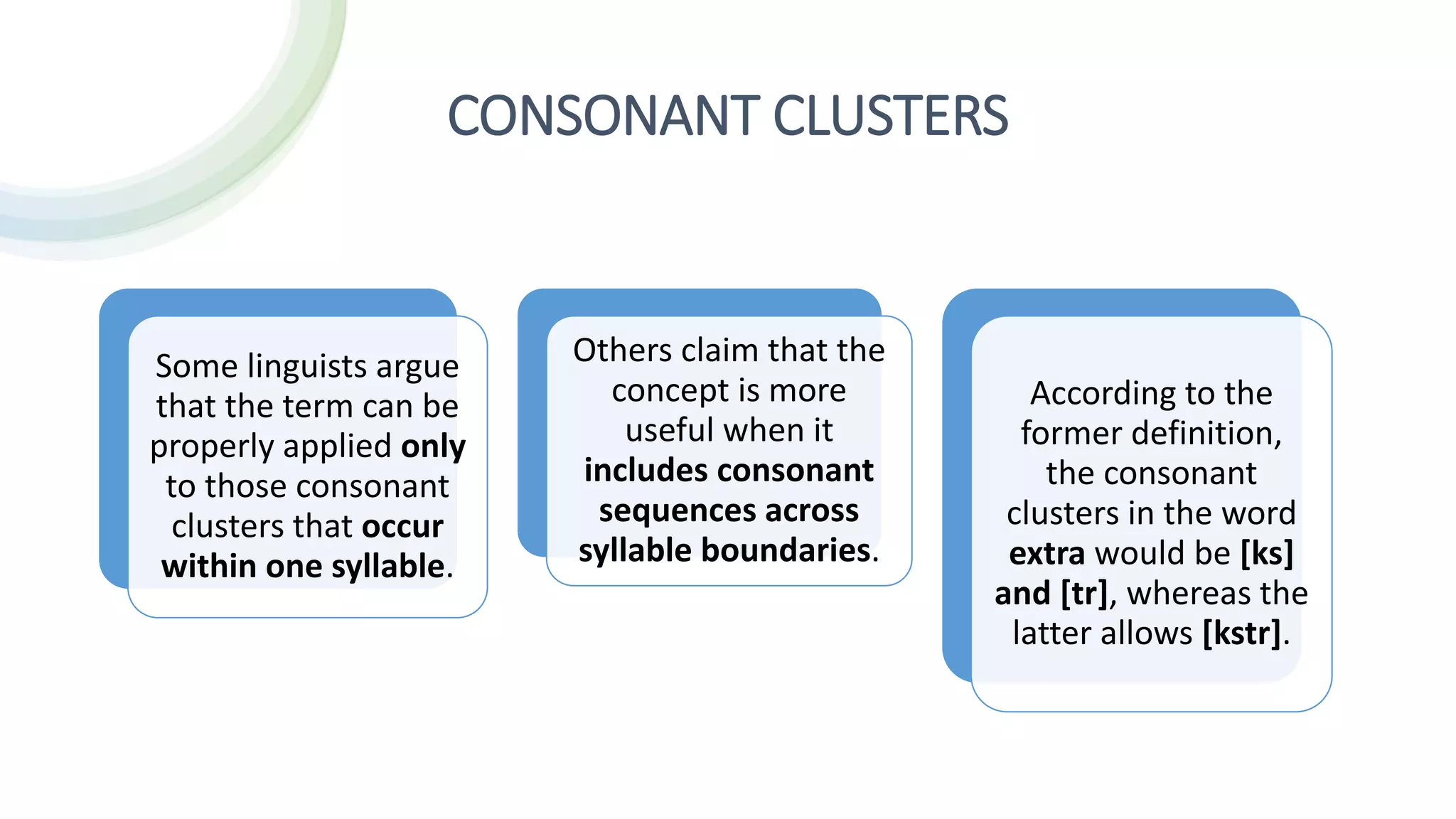 Consonant Clusters | PPTX
