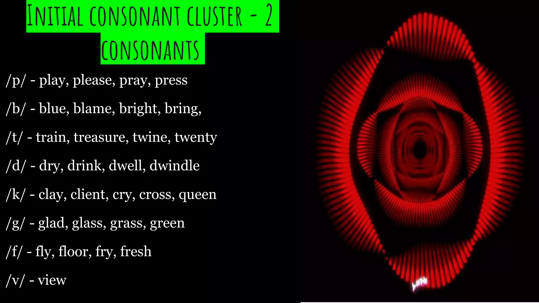 Consonant Clusters | PPTX