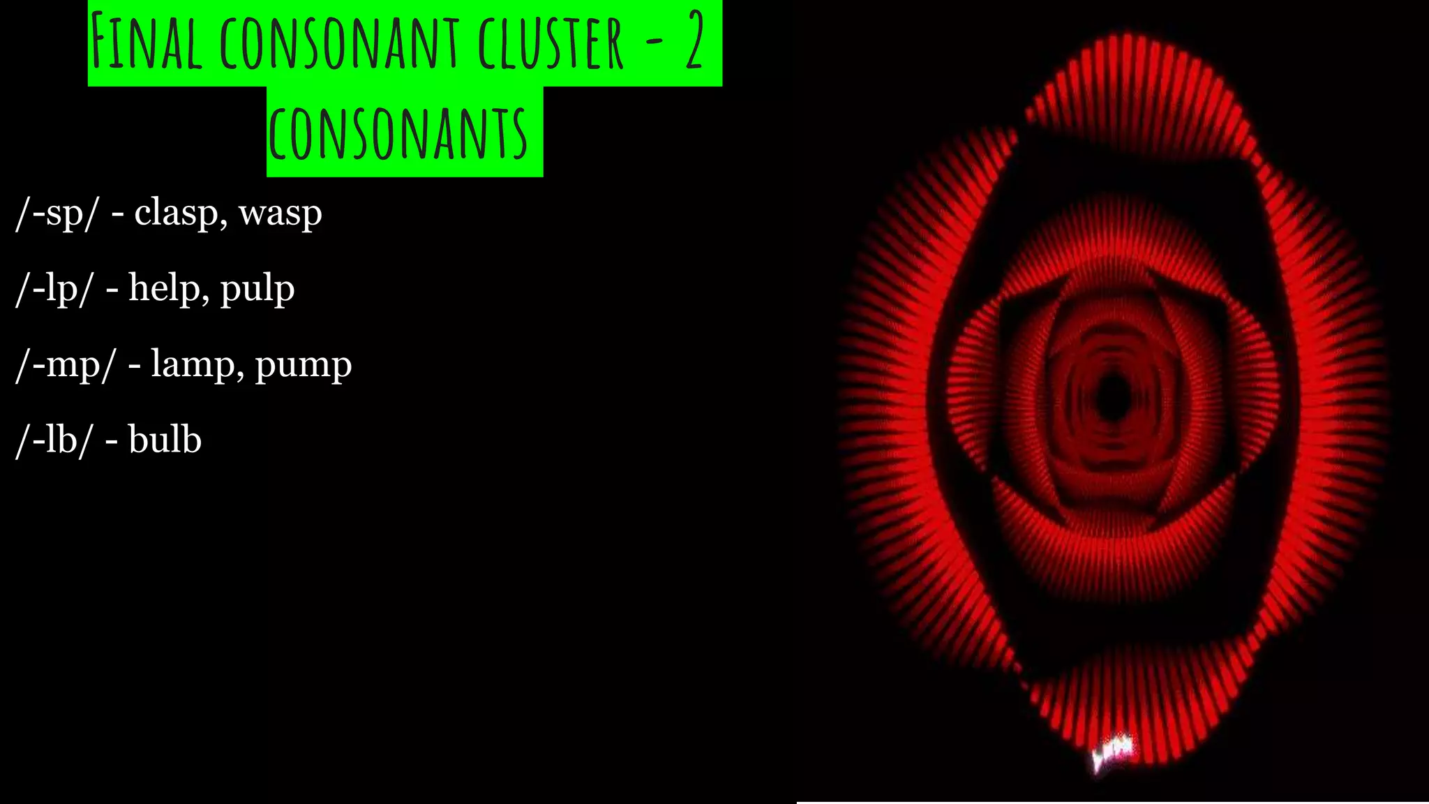 Consonant Clusters | PPTX