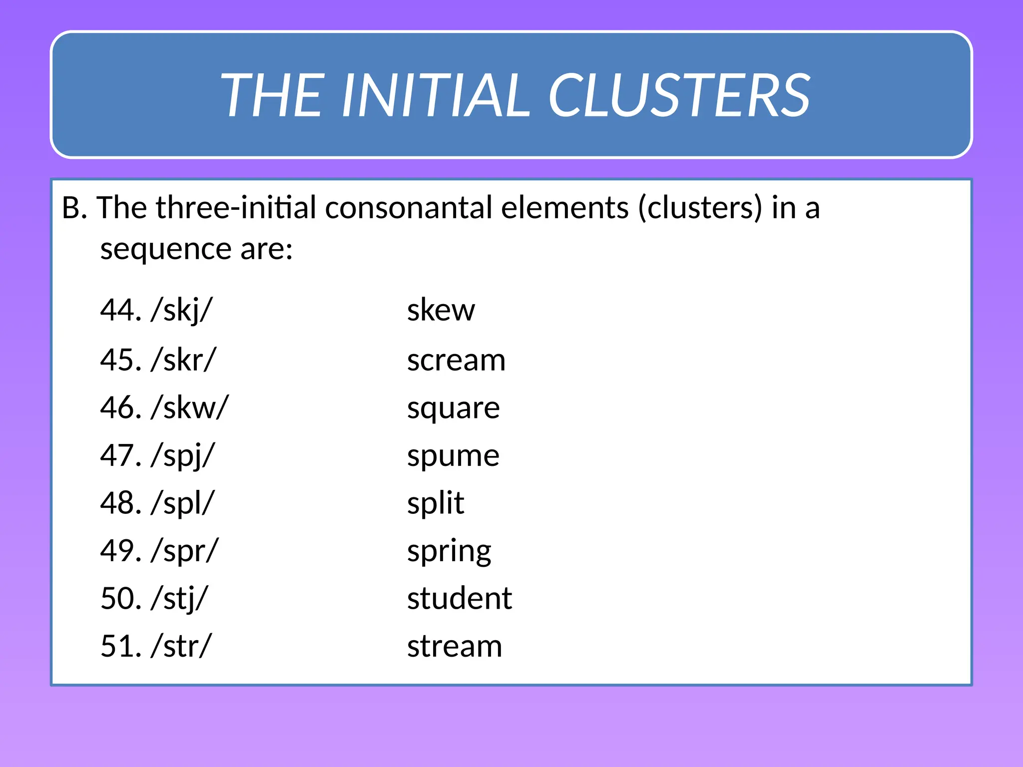 CONSONANT CLUSTERS ELEMENTS PHONOLOGY.pptx
