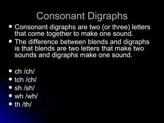 Consonant digraphs Powerpoint | PPT