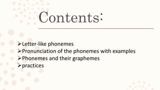 Consonant phonemes .Consonant Phonemespptx | PPT