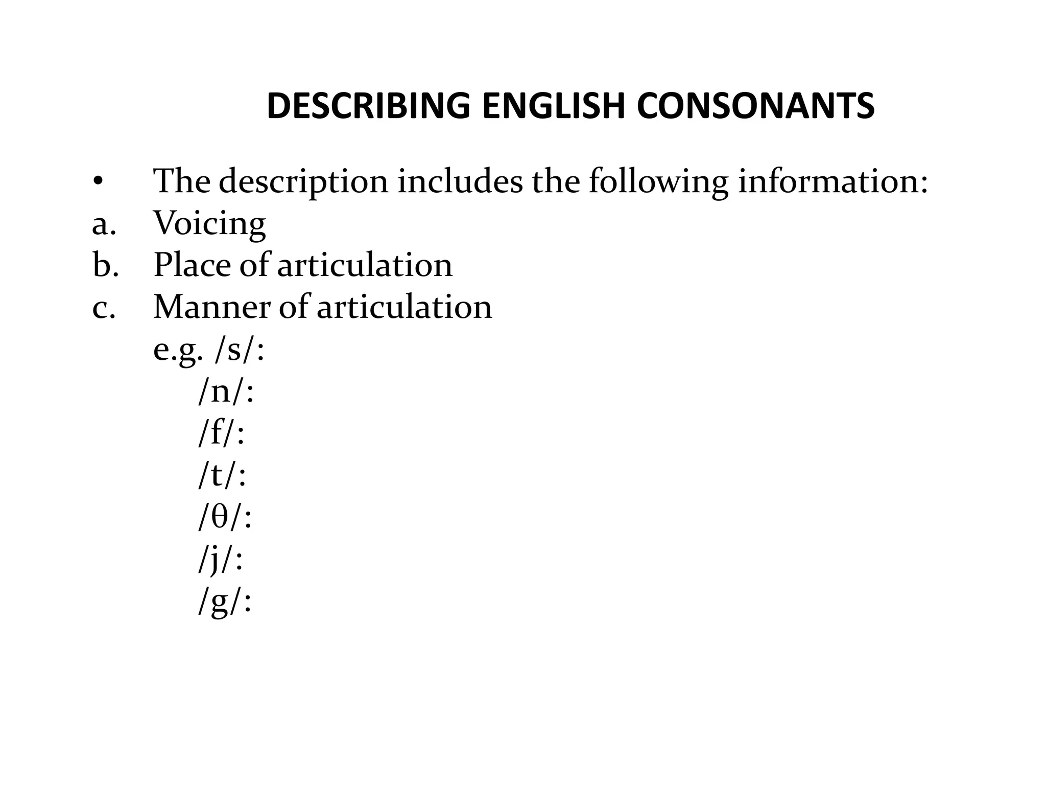Consonants | PPTX