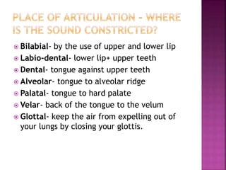 Consonants (SPEECH COMMUNICATION) | PPTX | Dental Health | Diseases and ...