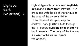 Consonants positional variation, processes & strategies | PPT