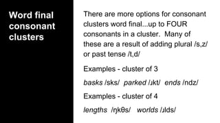 Consonants positional variation, processes & strategies | PDF