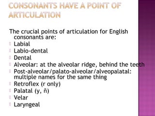 Consonants and vowels | PPT