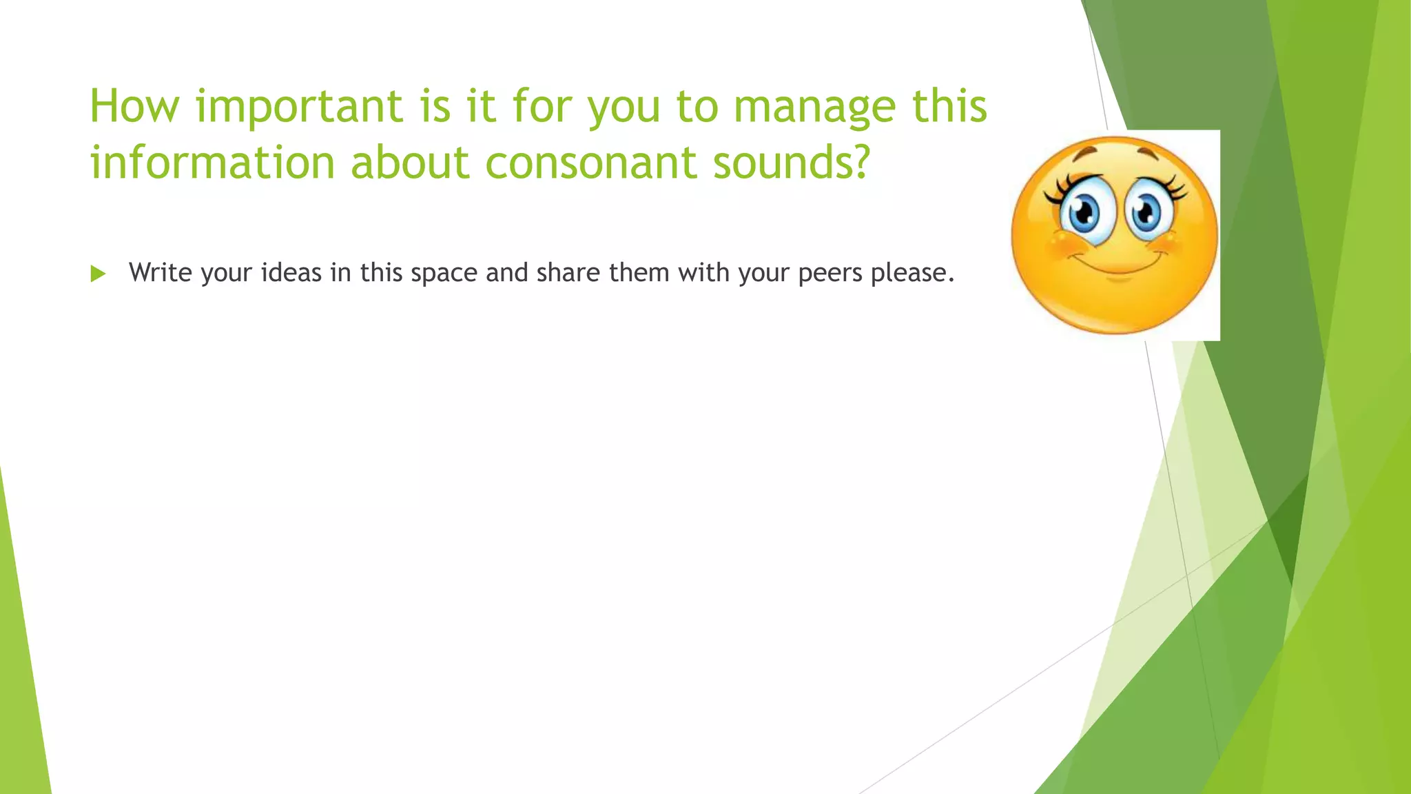 Consonant sounds | PPT