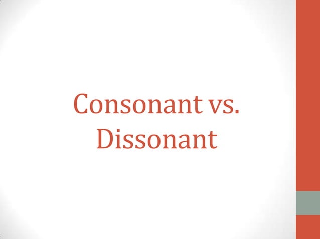 Consonant vs dissonant | PPT