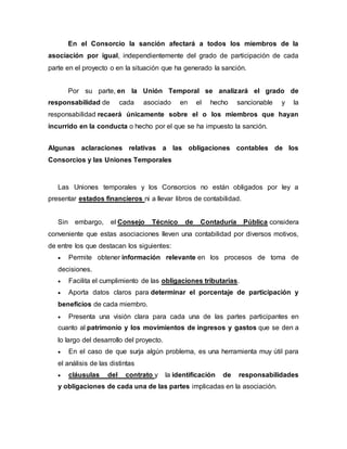 Consorcios y uniones temporales, definicion y obligaciones | DOCX