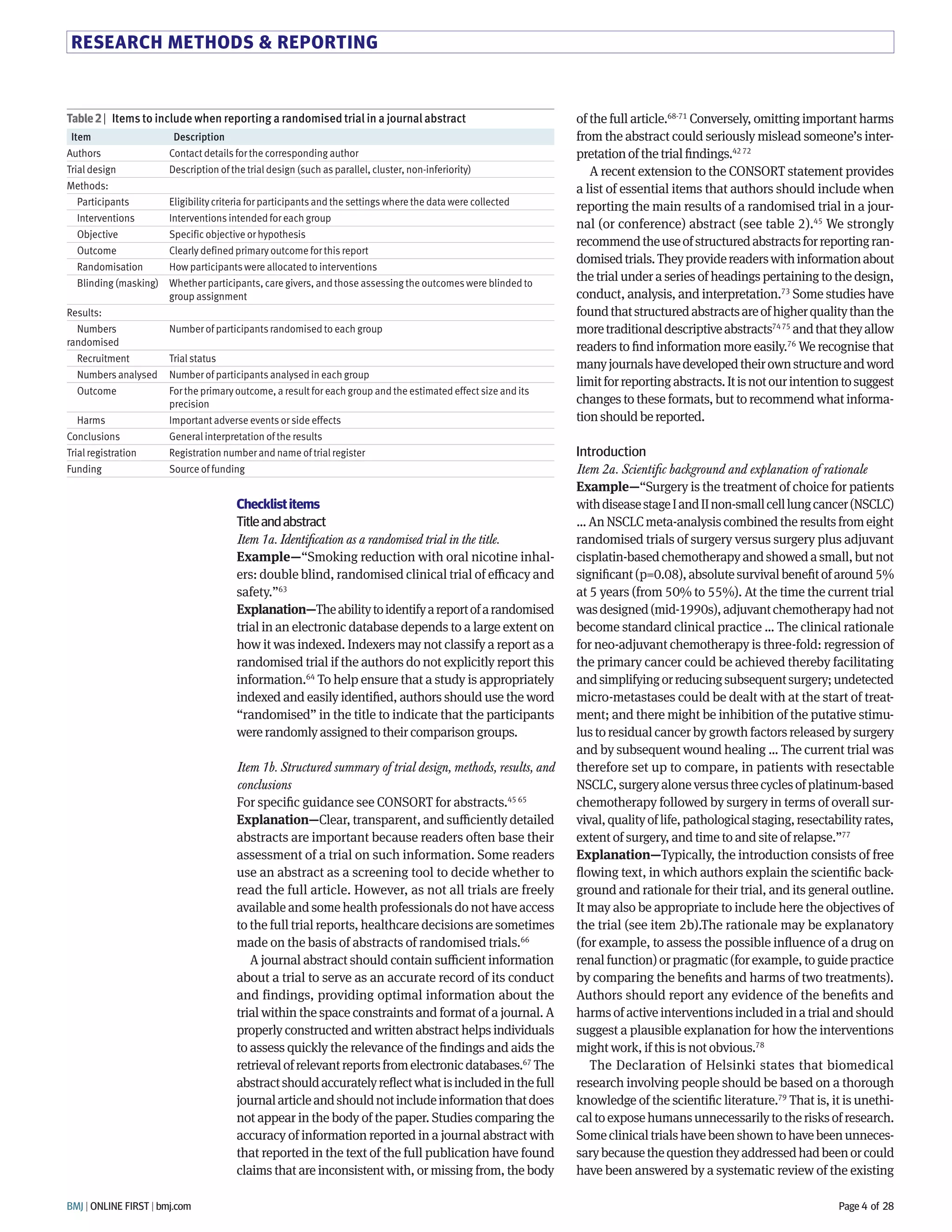Consort 2010 explanation and elaboration (bmj) | PDF