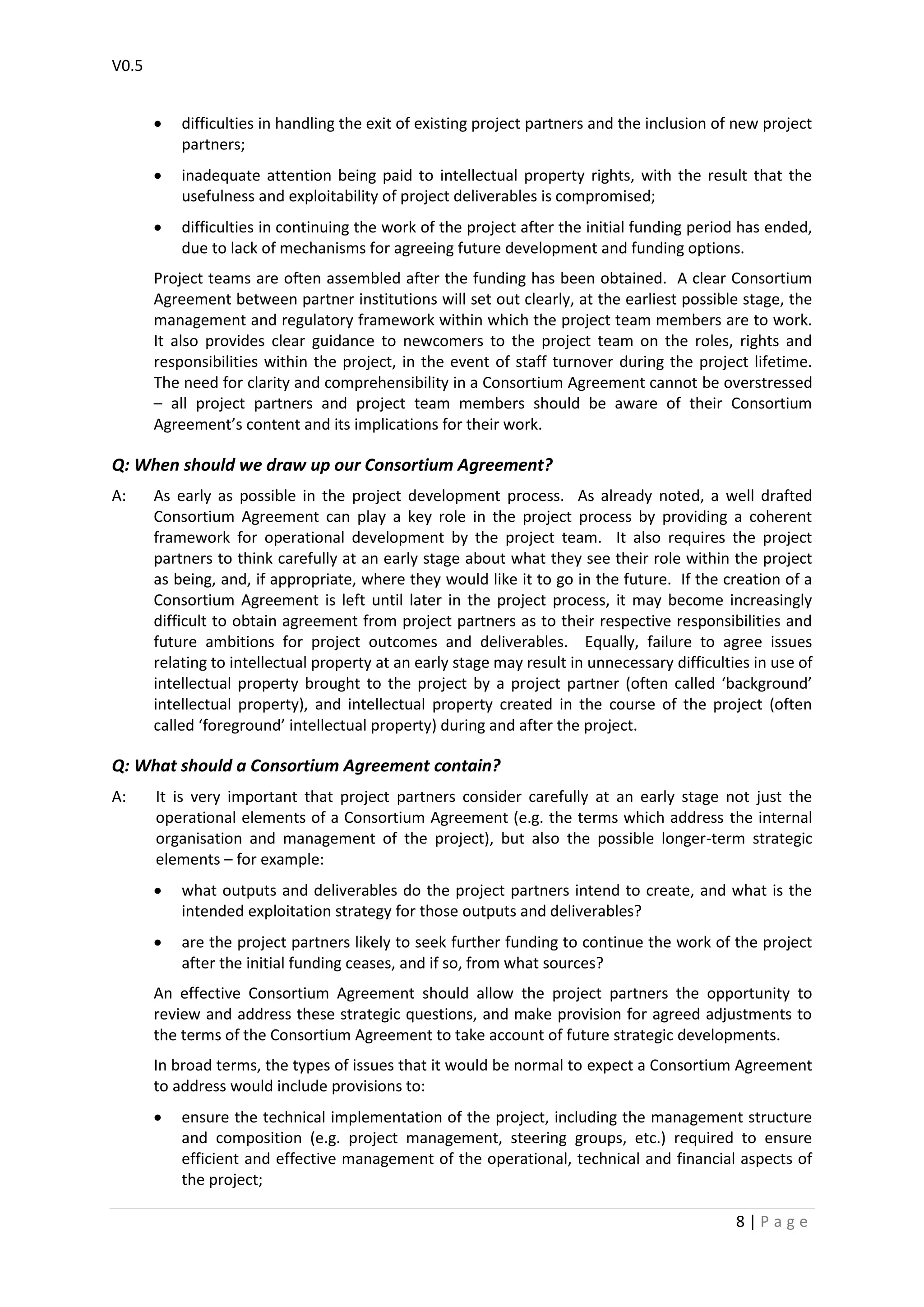 Consortium agreement template | PDF