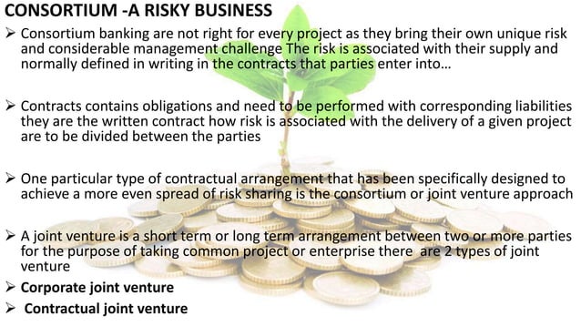 Consortium banking | PPTX | Business Banking & Finance | Business