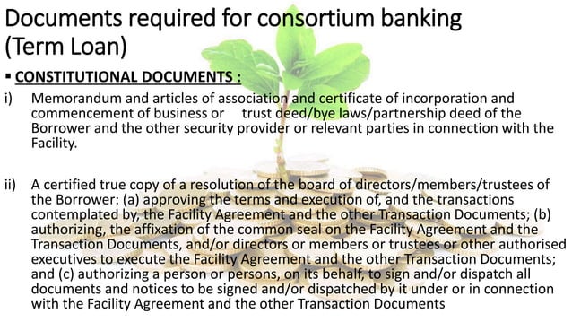 Consortium banking | PPTX | Business Banking & Finance | Business