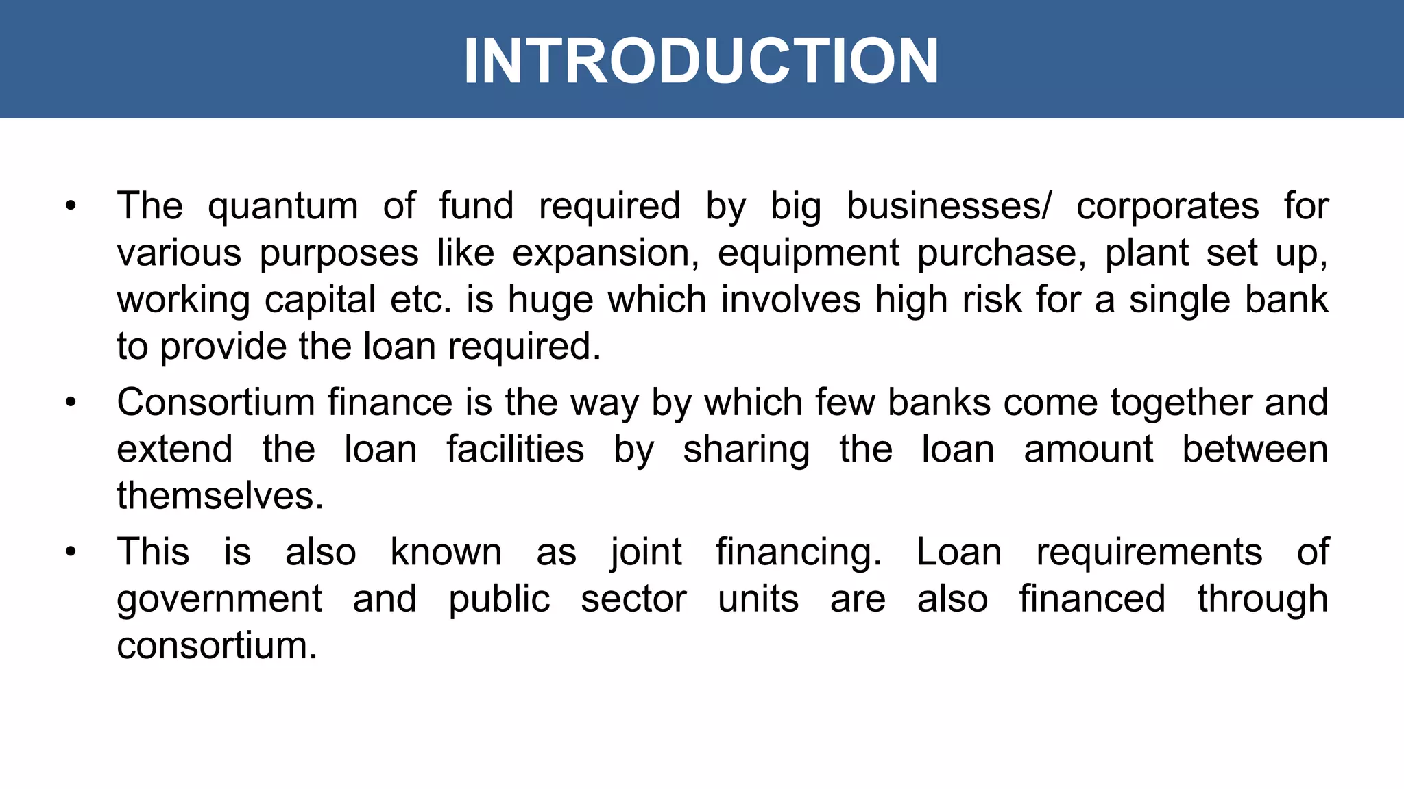 Consortium Finance | PPTX