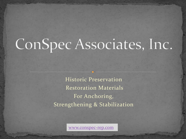 ConSpec Associates, Inc 2019 Structural | PPT