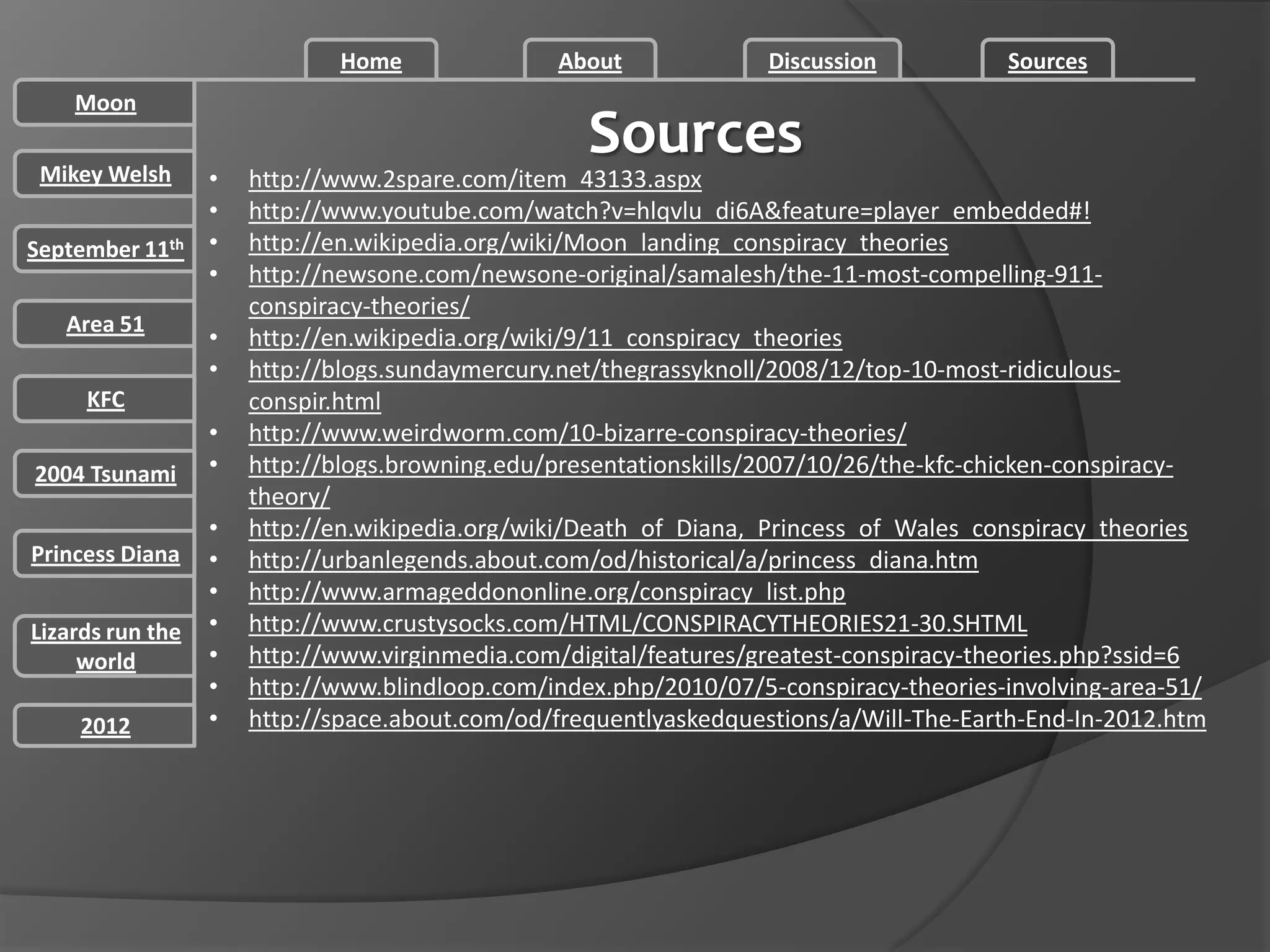 Conspiracy theories presentation | PPSX