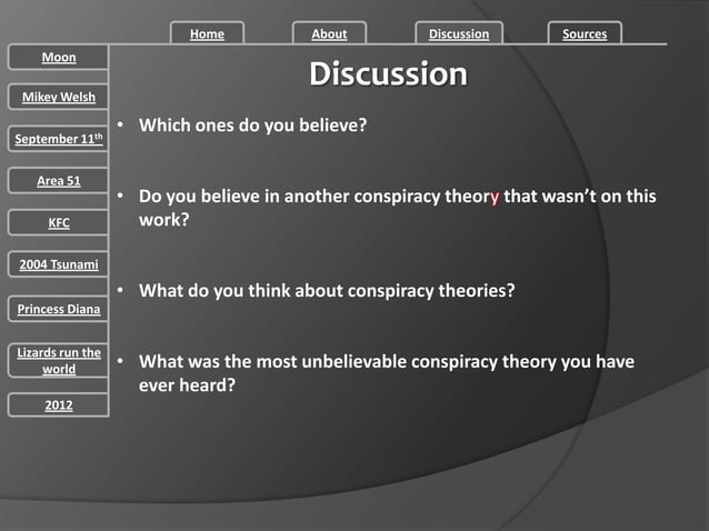 Conspiracy theories presentation | PPSX | Reptiles | Pets