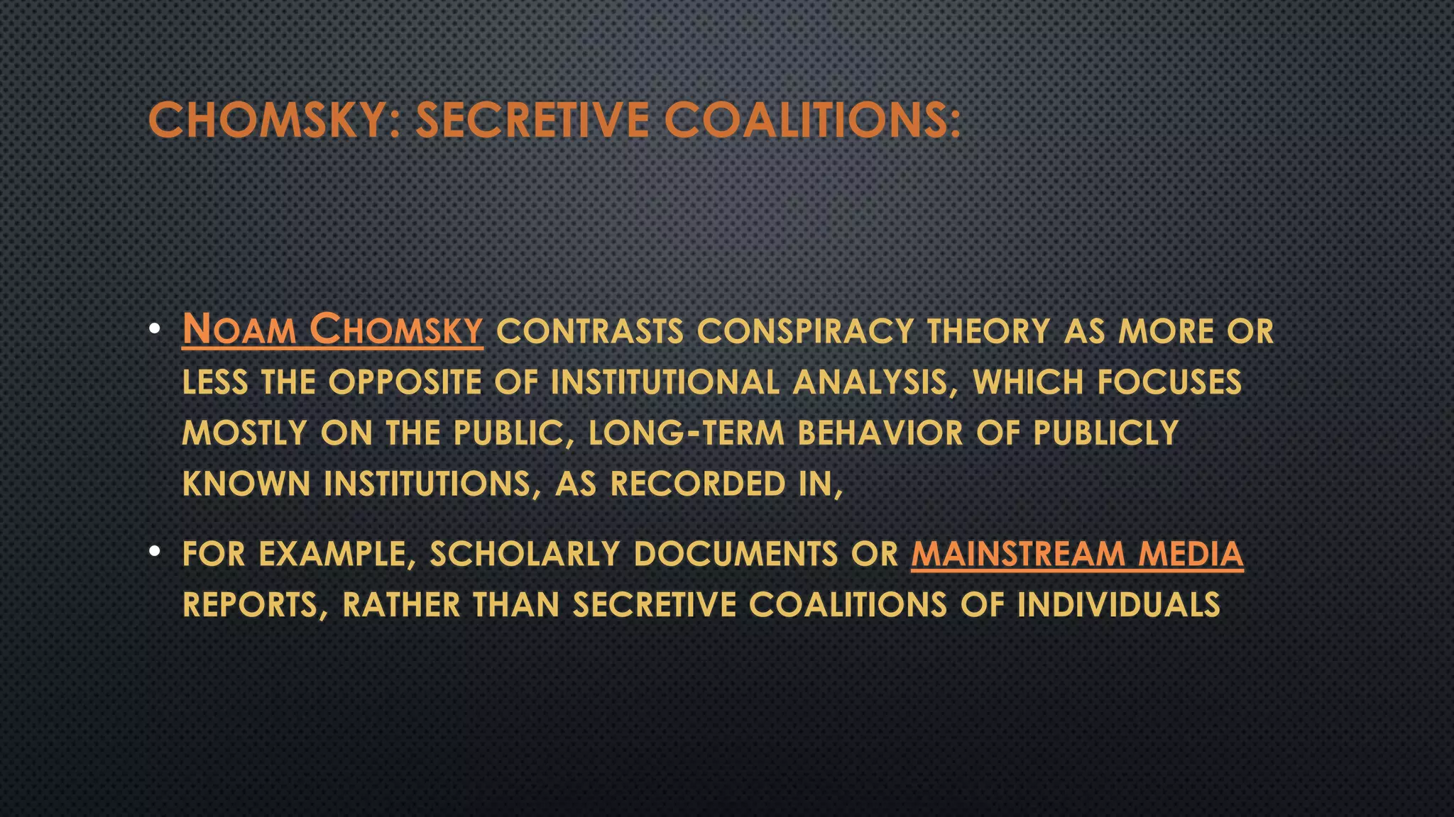 Conspiracy Theory | PPTX