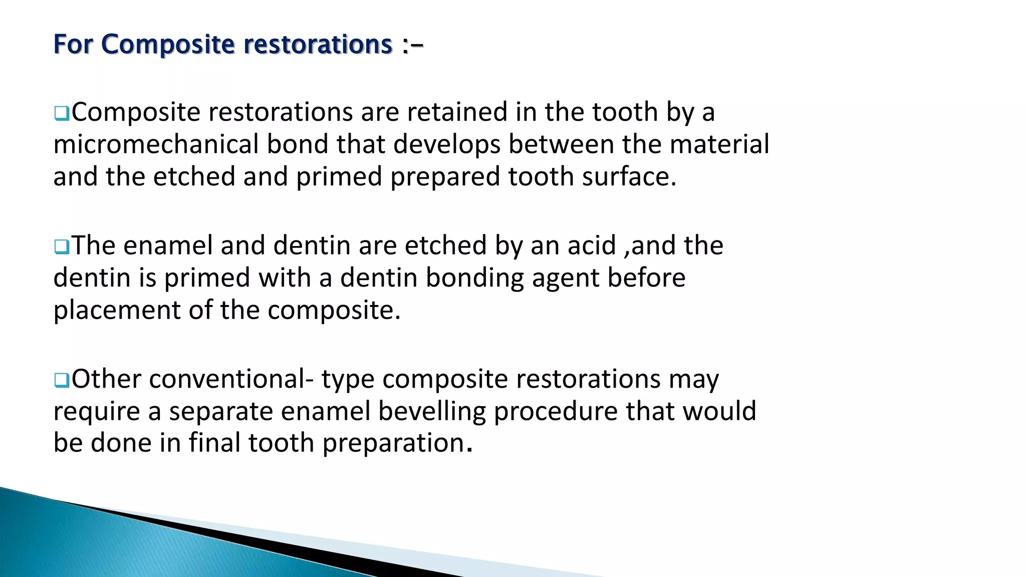 Fundamentals in tooth preparation (conservative dentistry) | PPTX