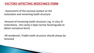 Fundamentals in tooth preparation (conservative dentistry) | PPTX