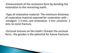 Fundamentals in tooth preparation (conservative dentistry) | PPTX