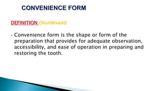 Fundamentals in tooth preparation (conservative dentistry) | PPTX
