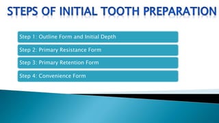 Fundamentals in tooth preparation (conservative dentistry) | PPTX
