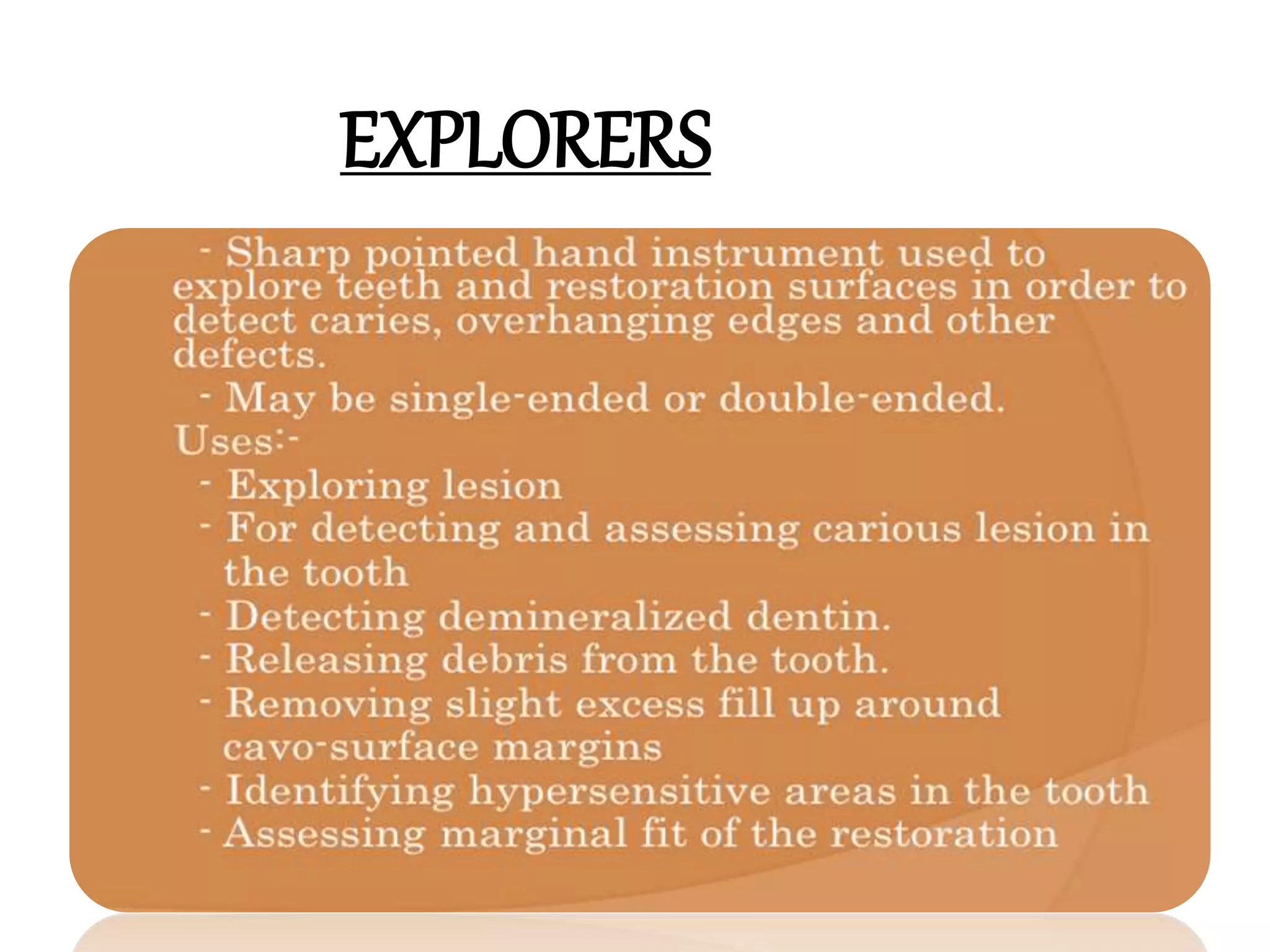 Instruments used in Conservative Dentistry | PPTX