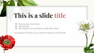 Garden template for ppt or google slides | PPTX