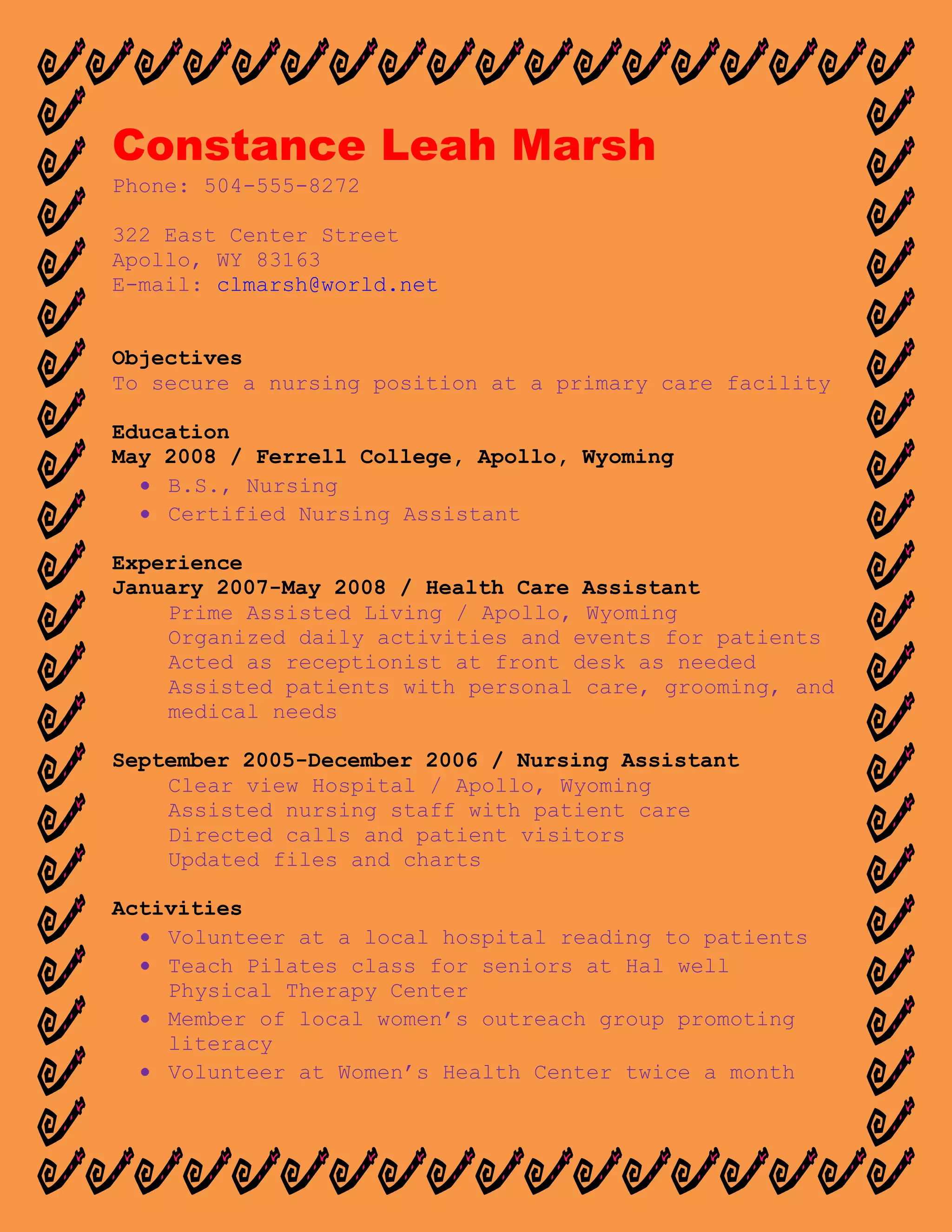 Constance leah marsh | DOCX