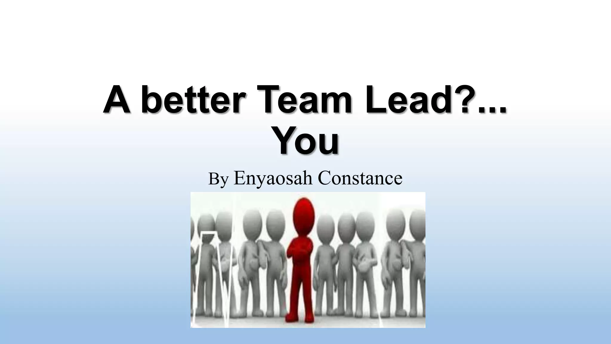 Team Lead presentation | PPTX