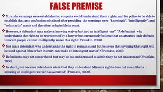 Miranda Rights and how They Failed | PPTX
