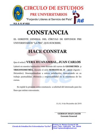 Constancia academia la pre | DOCX