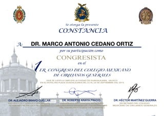 Constancia congresista cmcg | PDF