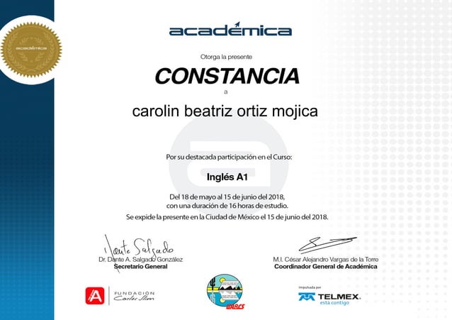 Constancia del curso | PPT