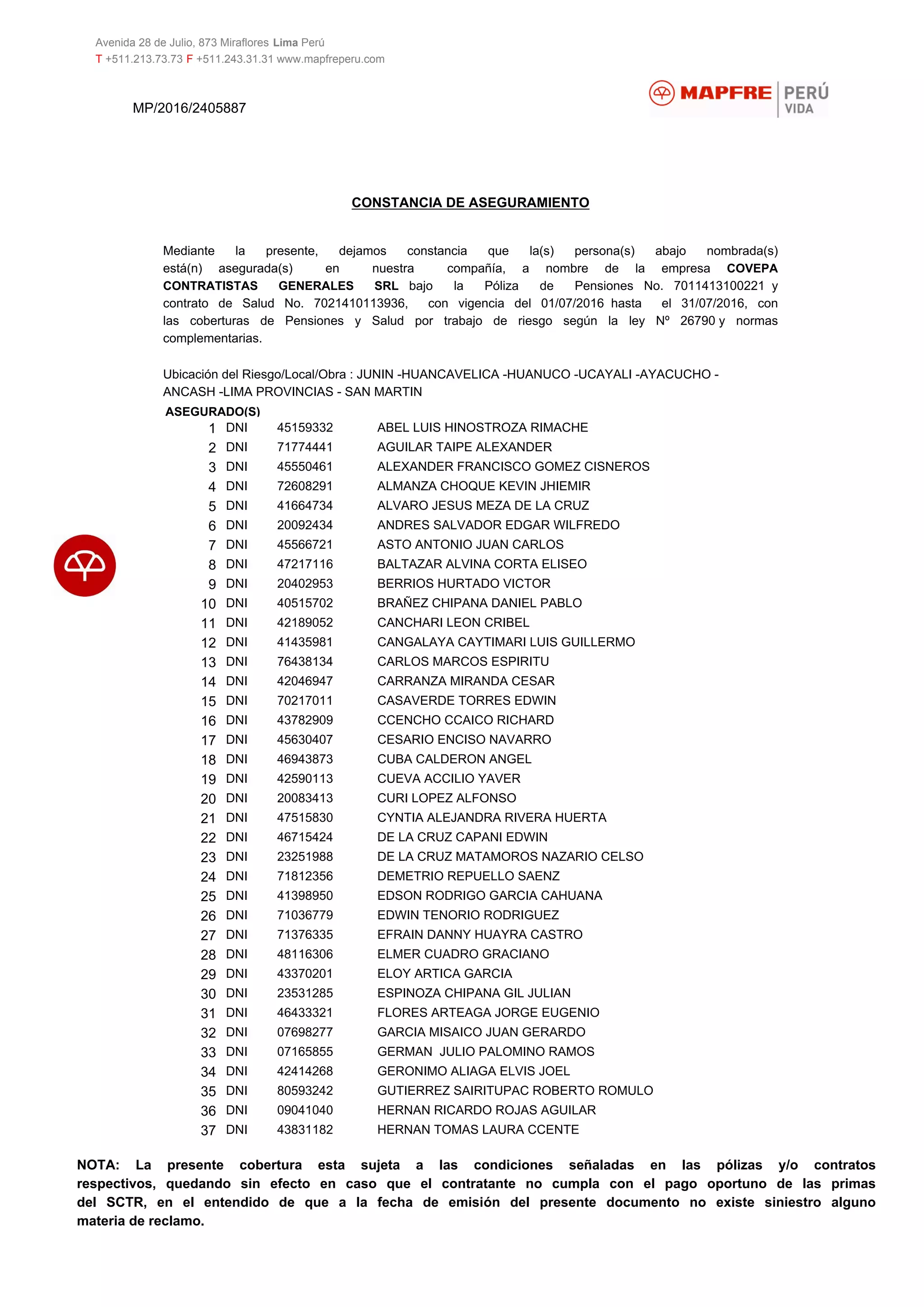 Constancia julio | PDF