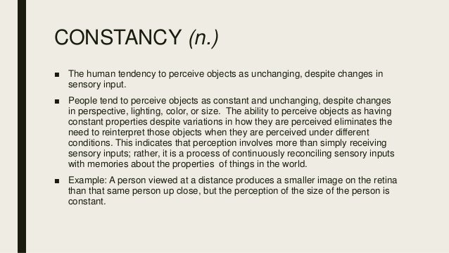 Constancy in design