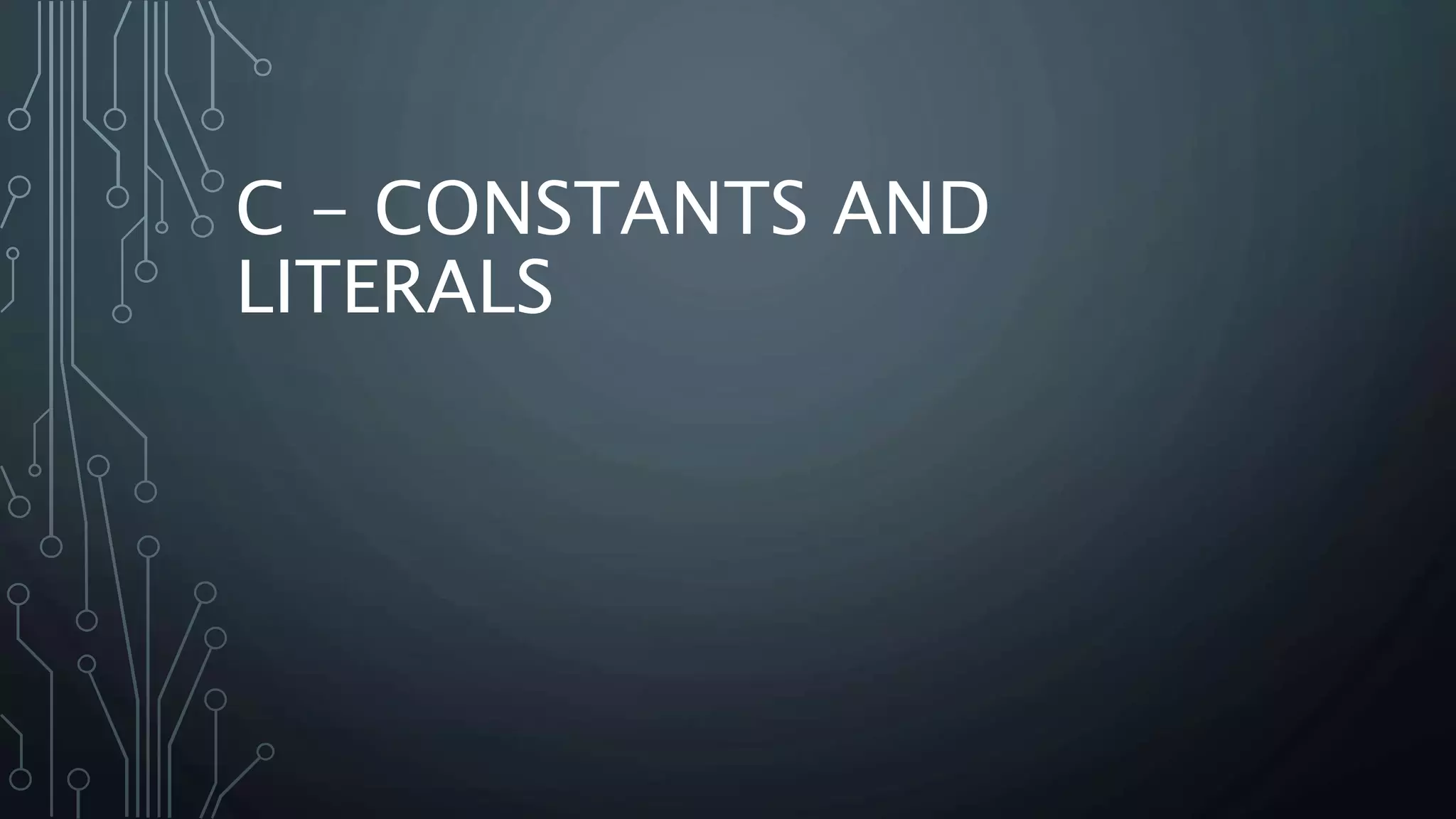 constant in C | PPTX