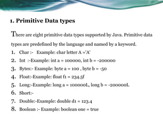 Constant a,variables and data types | PPTX
