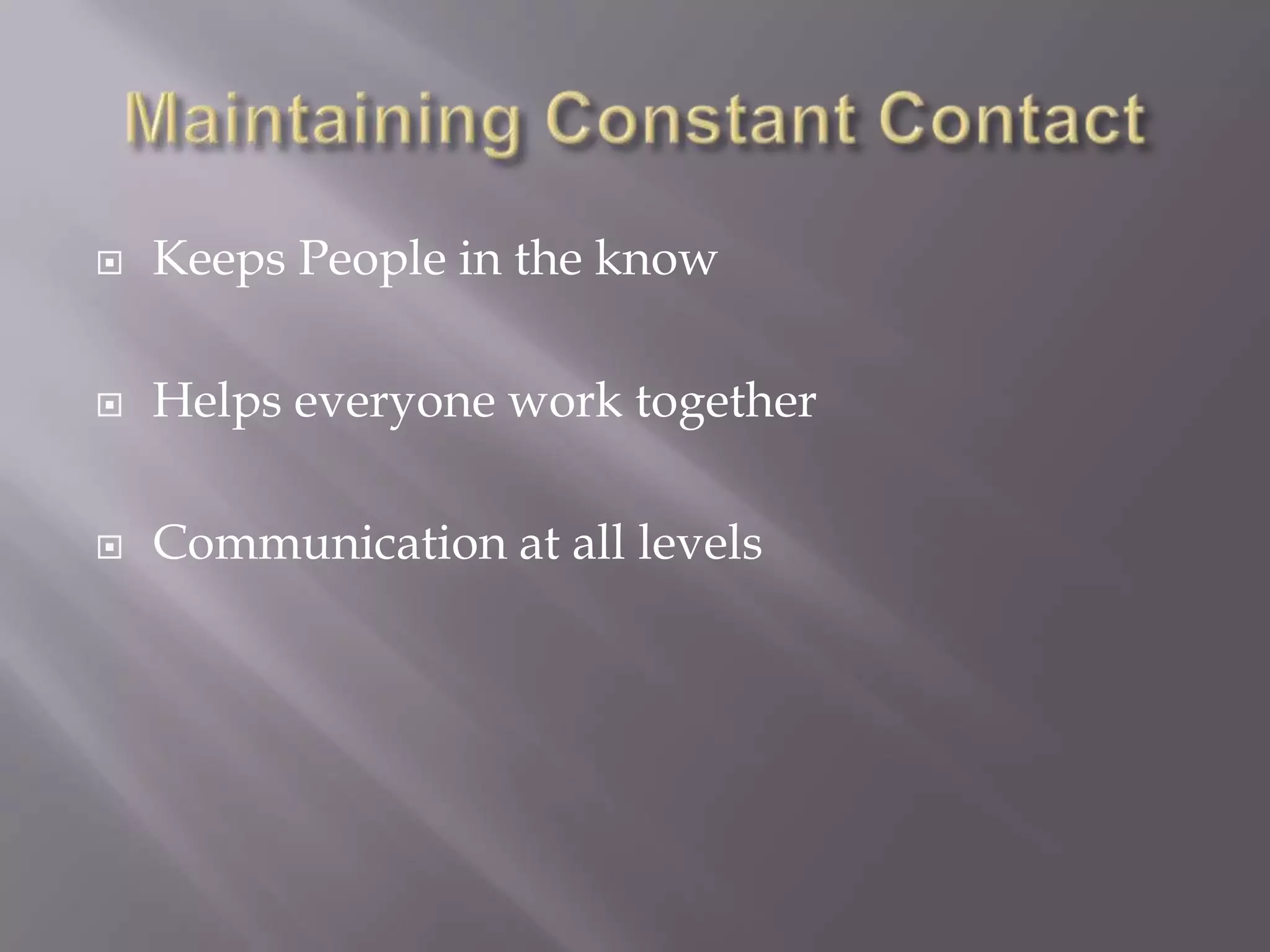 Constant communication | PPT