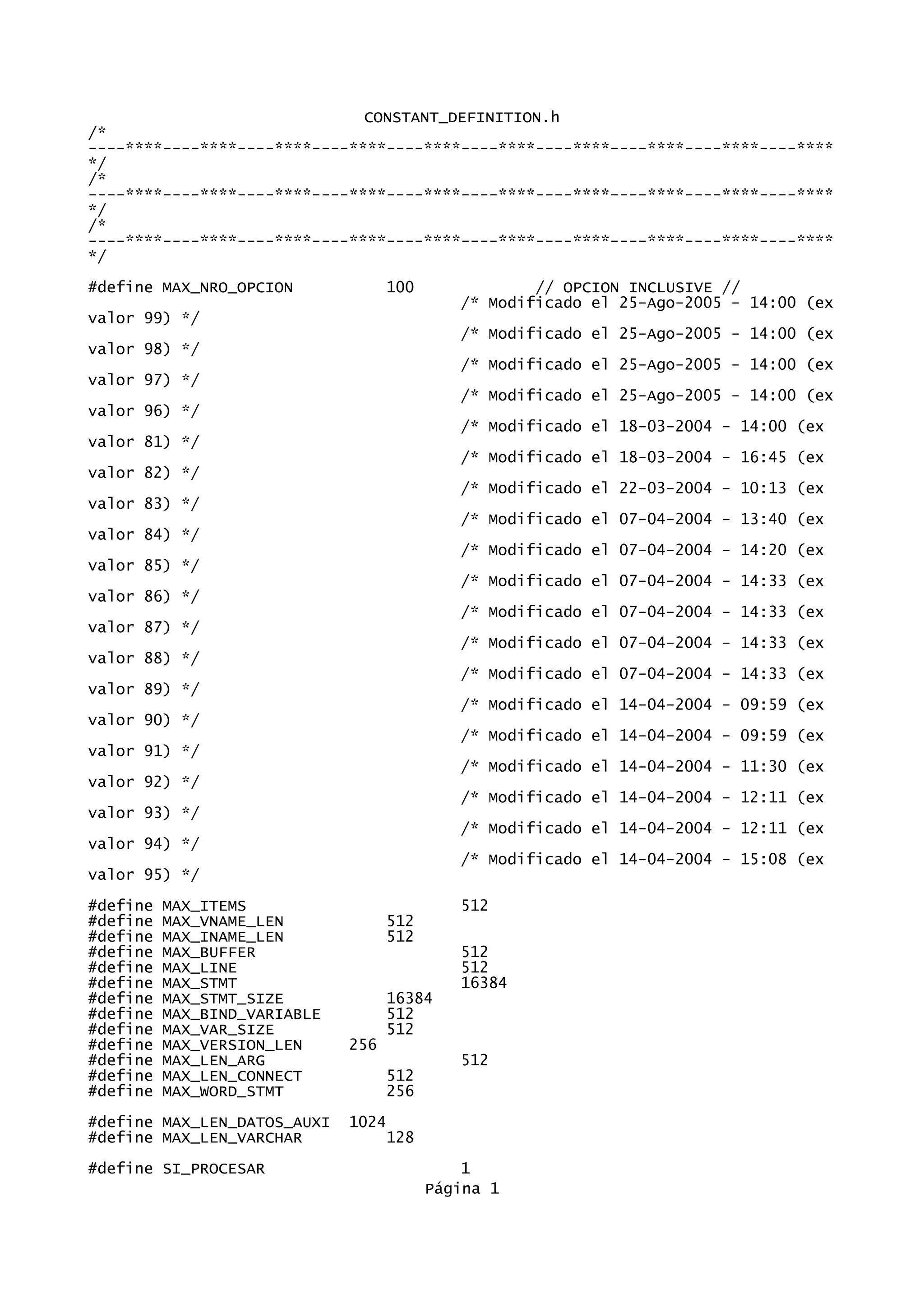 Constant definition.h | PDF