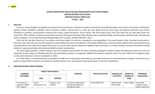 Constantino SCHOOL DRRM PLAN which focuses how the ensure safety and ...